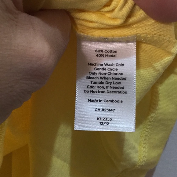 Talbots | Tops | Talbots 3x Yellow T Floral Embroidered Yellow Nwt ...